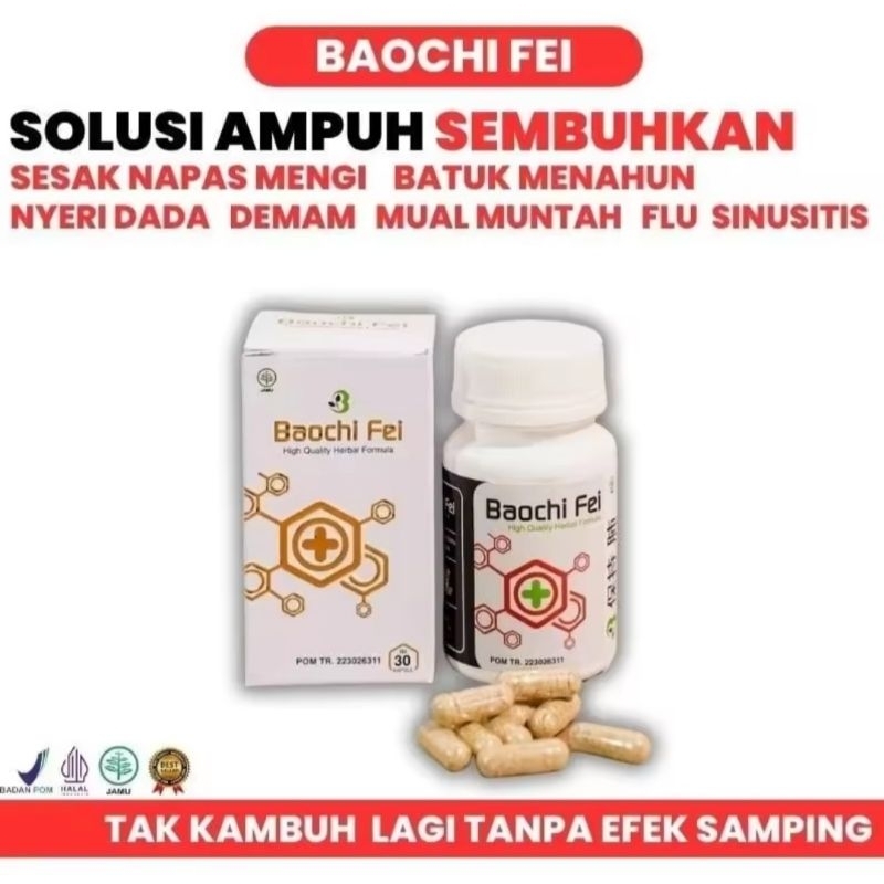 Jual Baochi Fei Asli Herbal Obat Bronkitis Batuk Berdahak Sesak Nafas ...