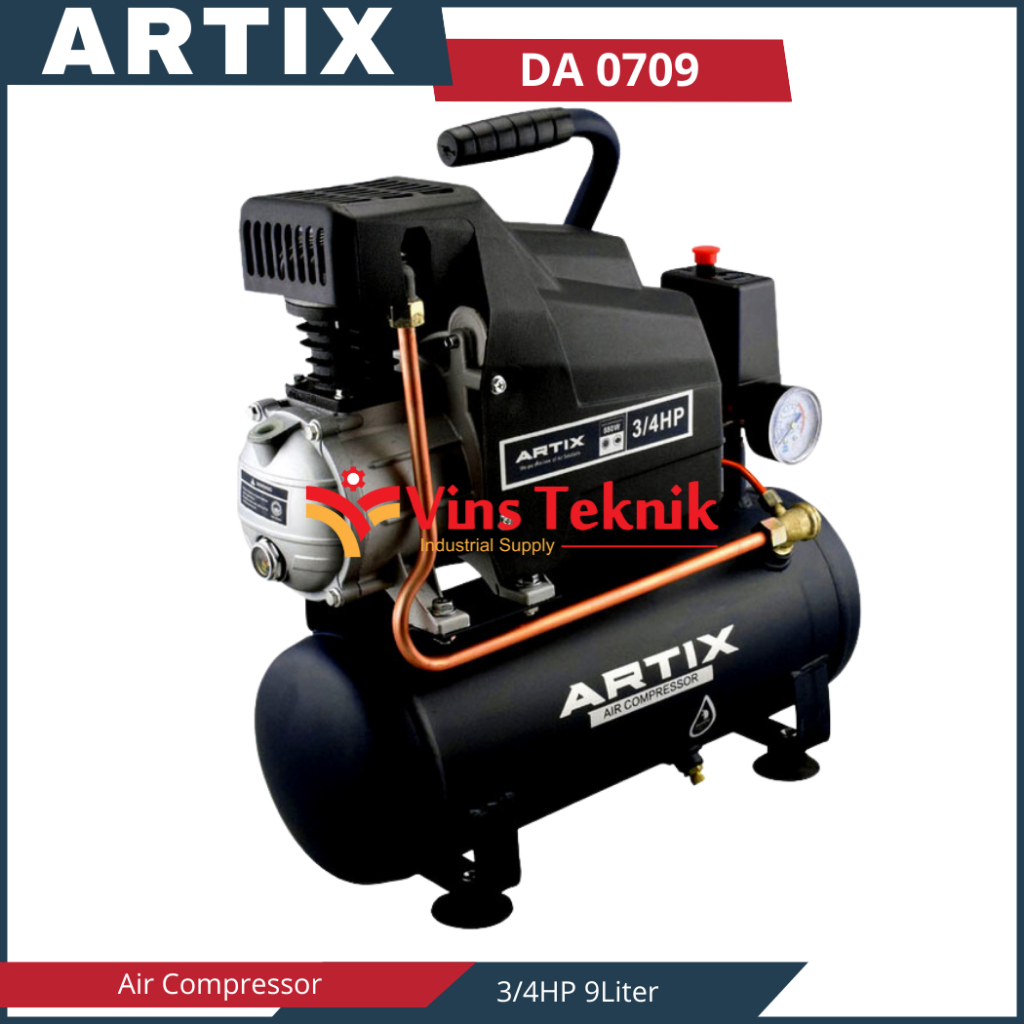 Jual Mesin Kompresor Air Compressor 3/4HP 9L Artix DA0709 DA 0709 ...