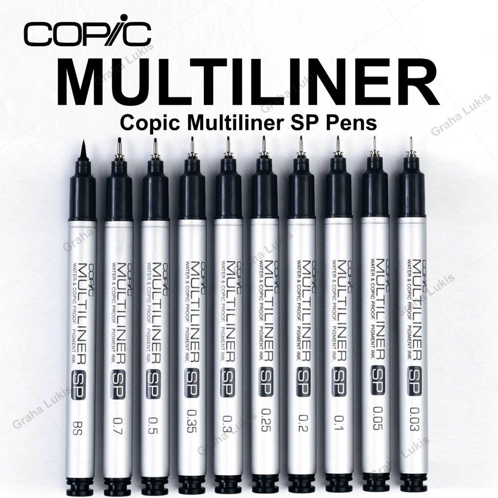 Jual COPIC MULTILINER SP PEN Brush dan Nib / SATUAN | Shopee Indonesia