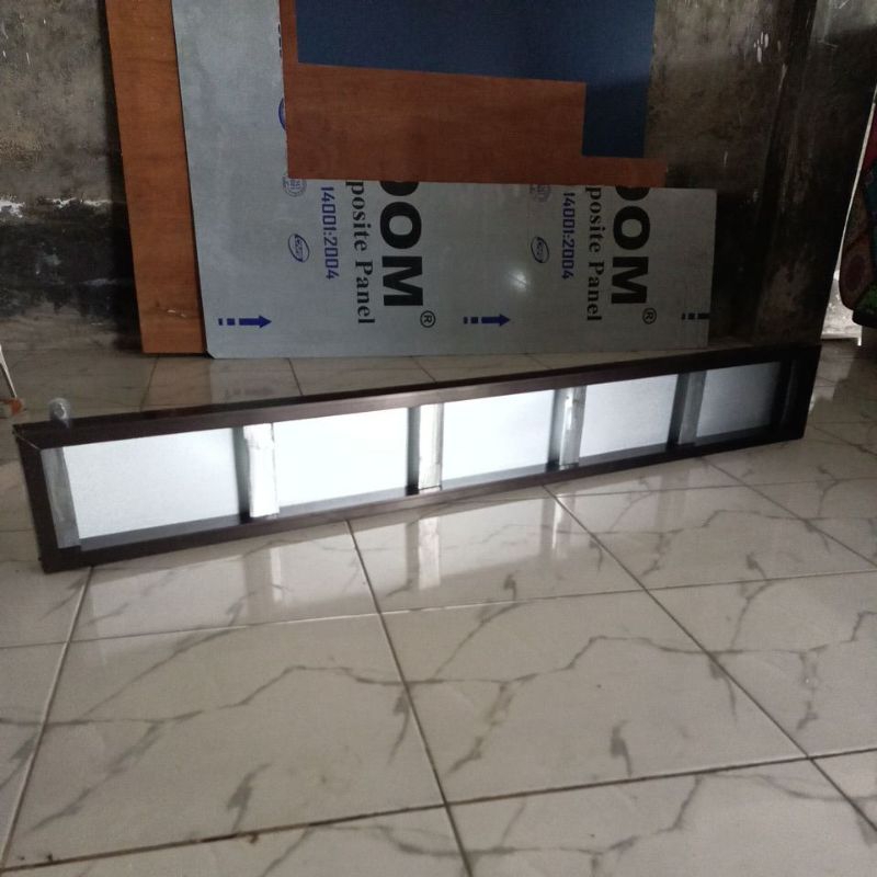 Jual frame bingkai alumunium indoor 5 panel ukuran 16x160.dilengkapi ...