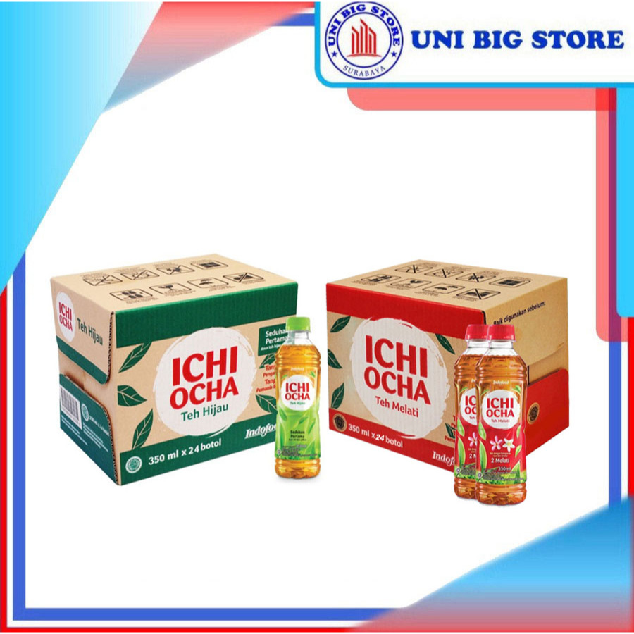 Jual Ichi Ocha Teh Hijau | Teh Melati Botol 350 ml x 24 pcs DUS | Shopee Indonesia