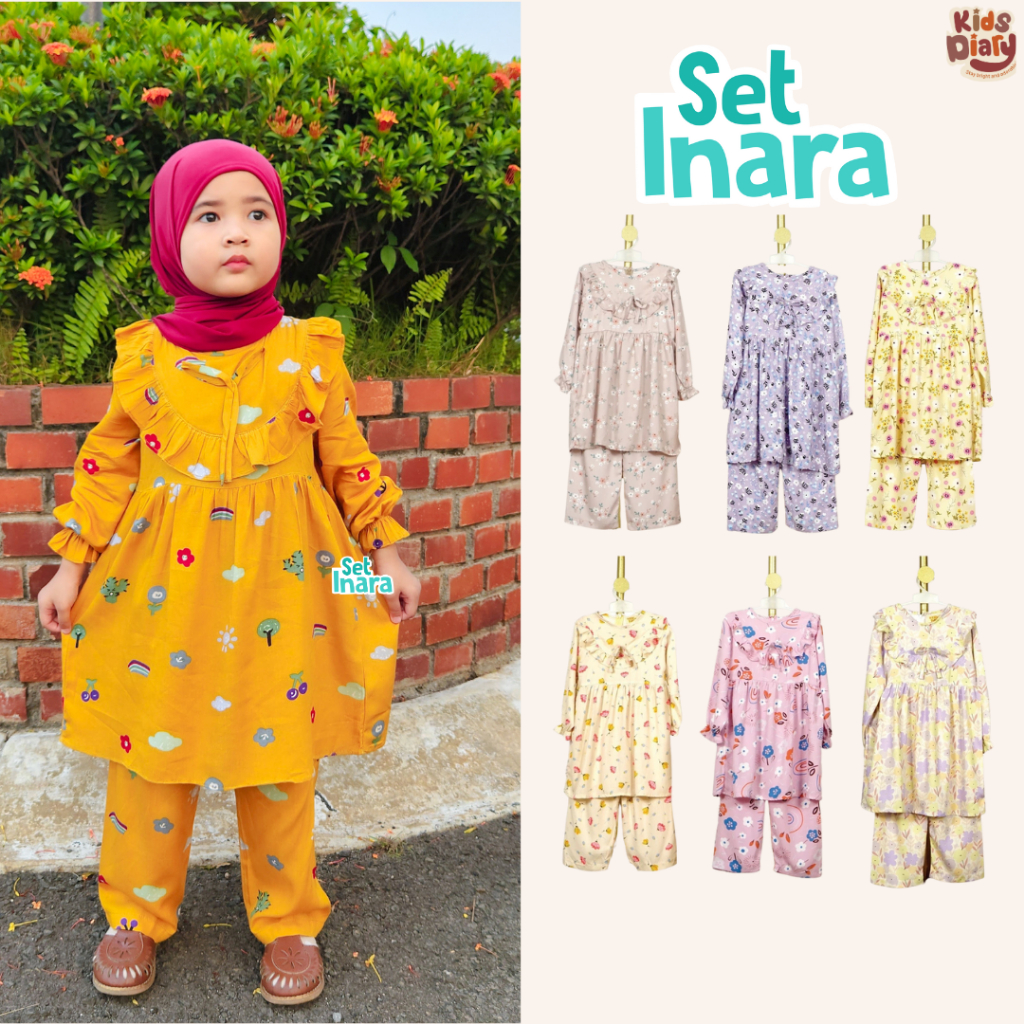 Jual Kids Diary Plus - Set Inara Rayon Lengan Panjang Inara 1-14 Tahun ...