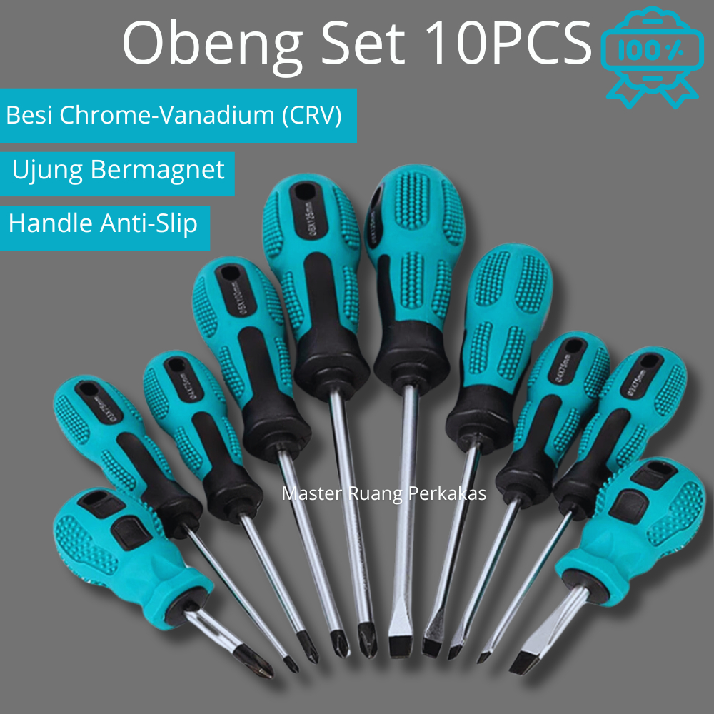 Jual Obeng Set Min Plus Panjang Pendek Magnet Reparasi Head 10 in 1 ...