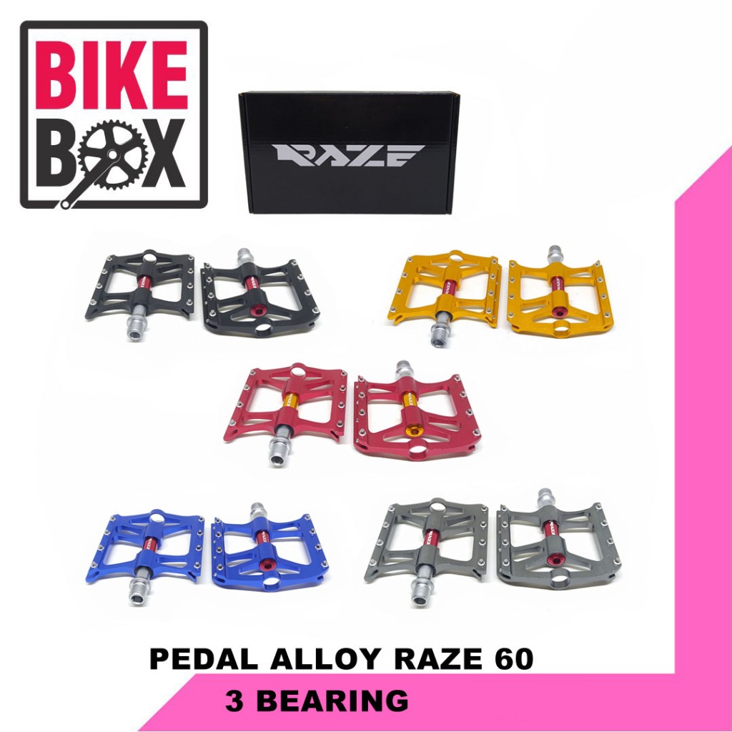 Jual RAZE PEDAL SEPEDA ALLOY RAZE 60 (3 BEARING) | Shopee Indonesia