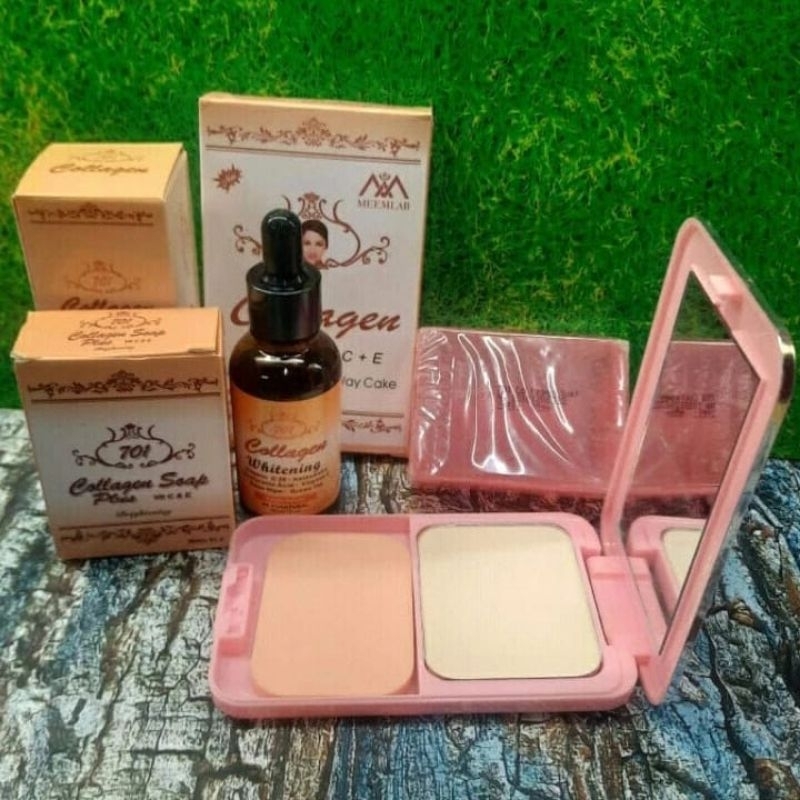 Jual paket collagen 3in1(sabun,serum,bedak) | Shopee Indonesia