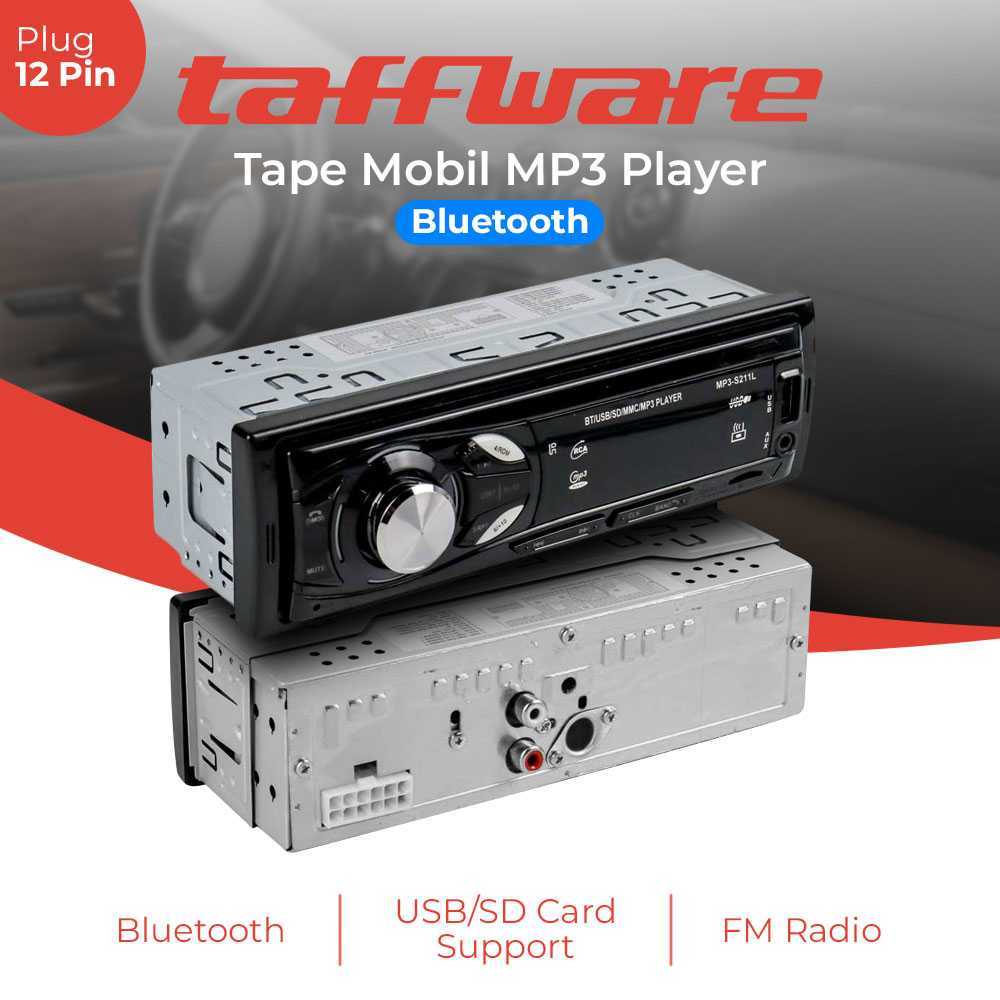 Jual Taffware Tape Audio MP3 Player Mobil Bluetooth 5.0 60W Media ...