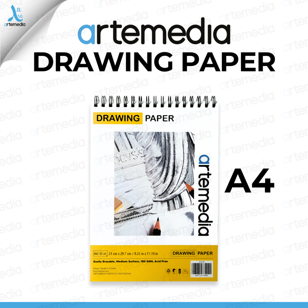 Jual Sketchbook Artemedia A4 Drawing Paper Book 150 Gsm Buku Gambar & Sketsa Pensil, Pensil ...