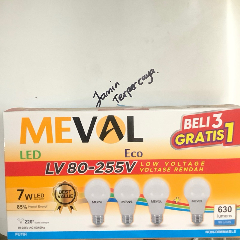 Jual lampu led meval paket 7w putih (isi 4) | Shopee Indonesia