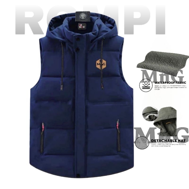 Jual MnG Rompi Taslan Pria Waterproof Windproof Parasut Vest Motor ...