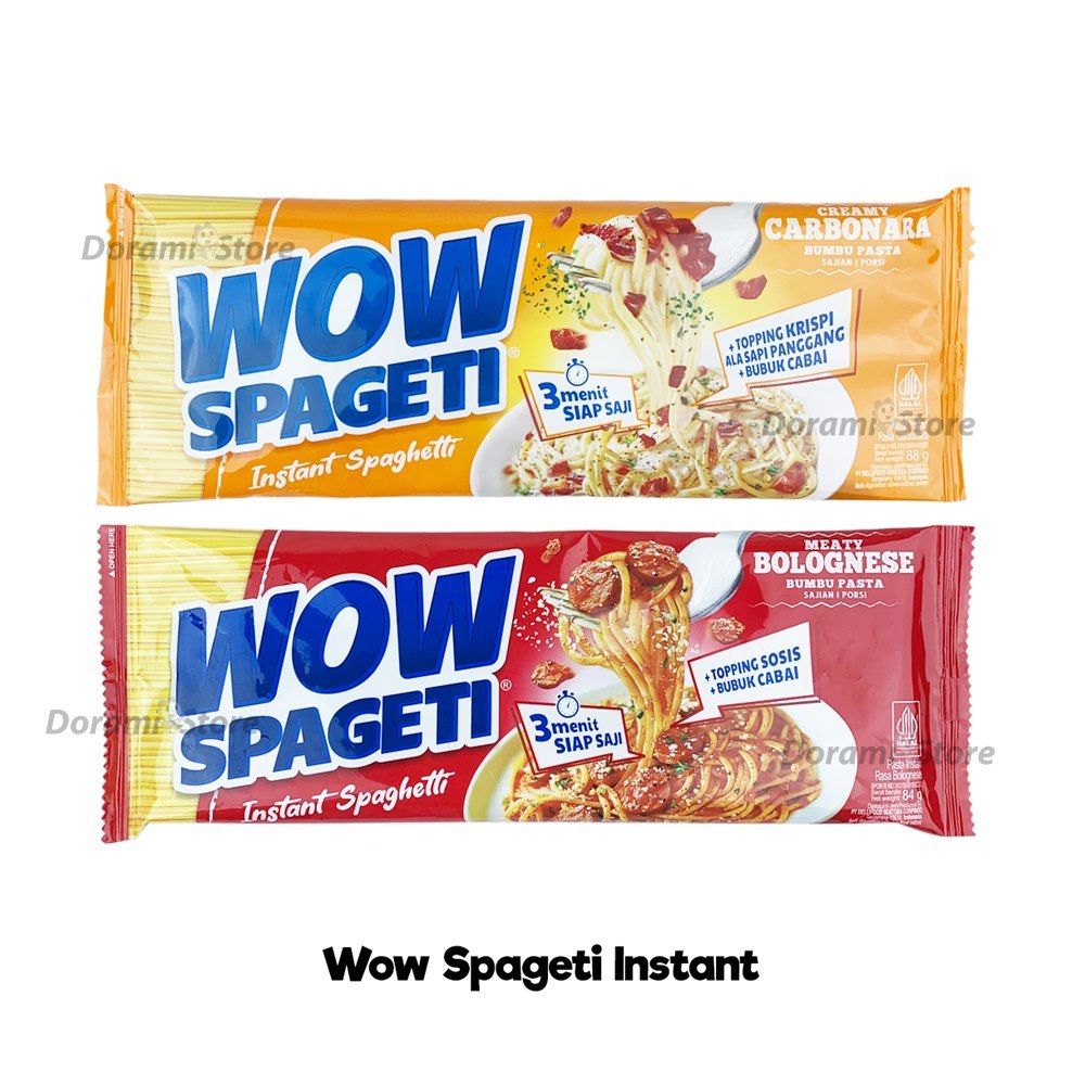 Jual Wow Spageti Meaty Bolognese 84gr/ Creamy Carbonara 88gr / Spageti Instan dan Enak | Shopee ...
