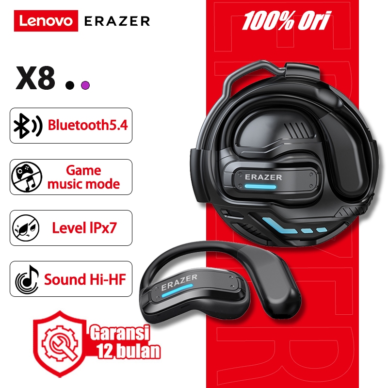Jual Lenovo ERAZER X8 Earphone Bluetooth 5.4 OWS dengan Mikrofon ...