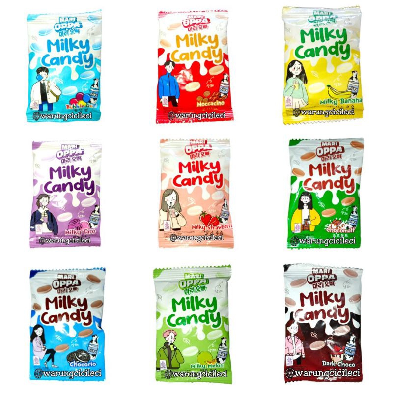 Jual MARI OPPA - MILKY CANDY - PERMEN SUSU RASA BUAH 12g | Shopee Indonesia