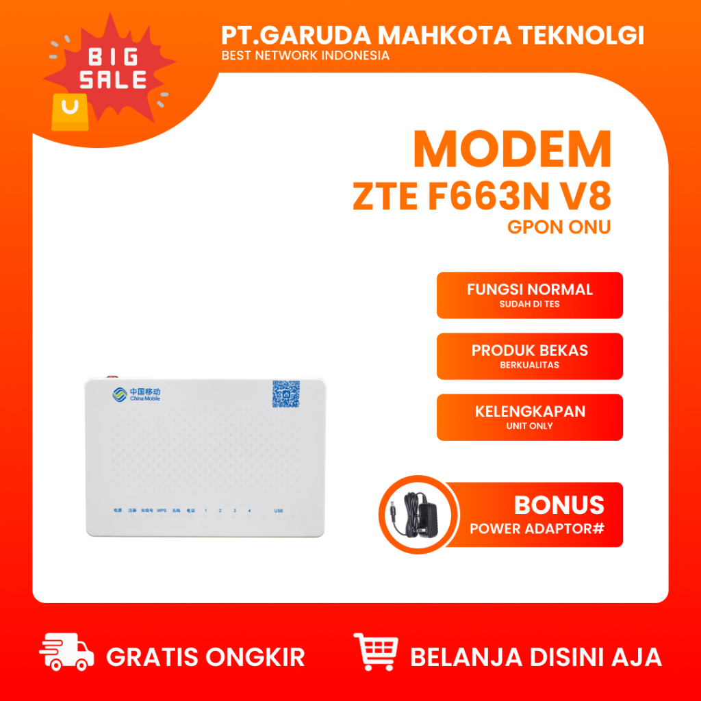 Jual Modem ZTE F663N V8 Gpon Onu Second | Shopee Indonesia
