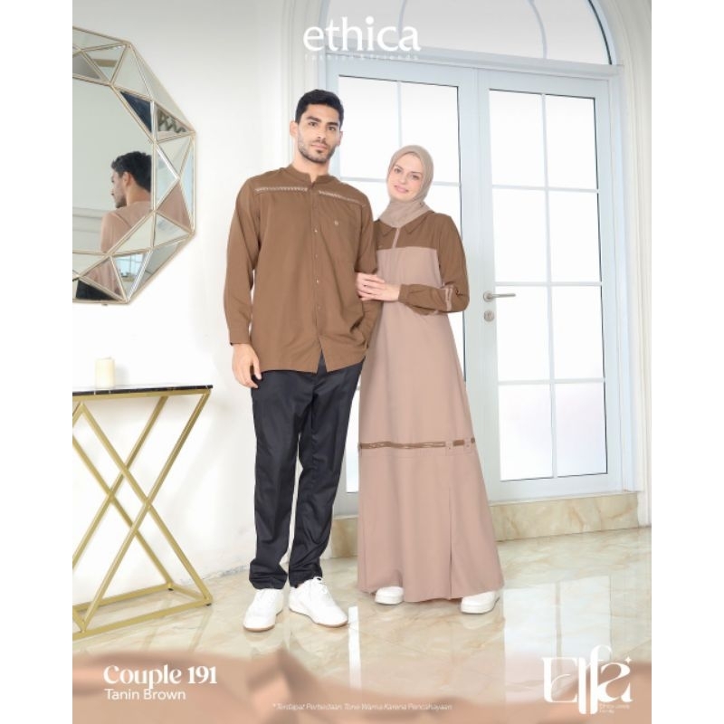 Jual Couple Premium 191 Tani Brown by Ethica|Gamis Jumbo|Famset Terbaru ...