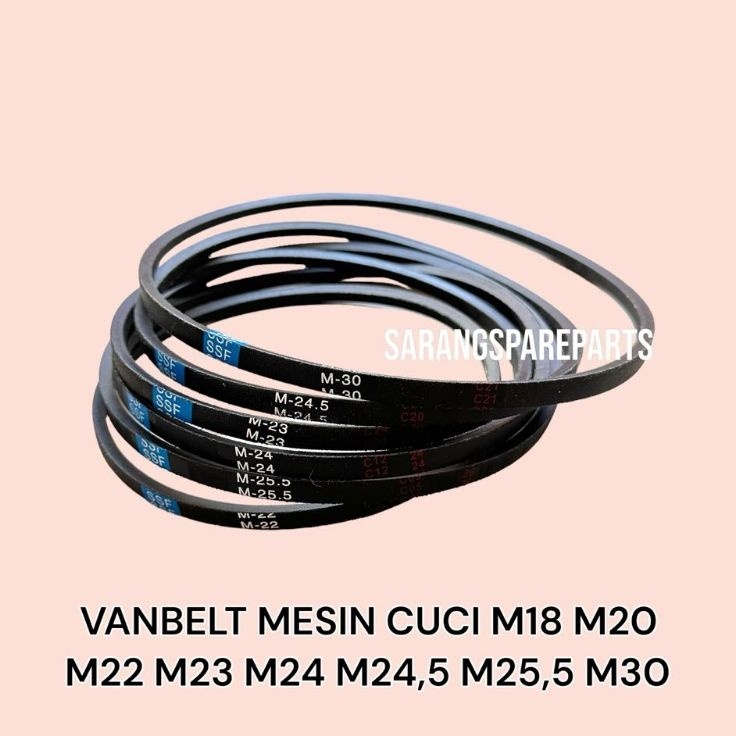 Jual FANBELT MESIN CUCI UMUM VANBELT MESIN CUCI UKURAN M18 M2 M22 M23 M24 M245 M255 M3 | Shopee ...
