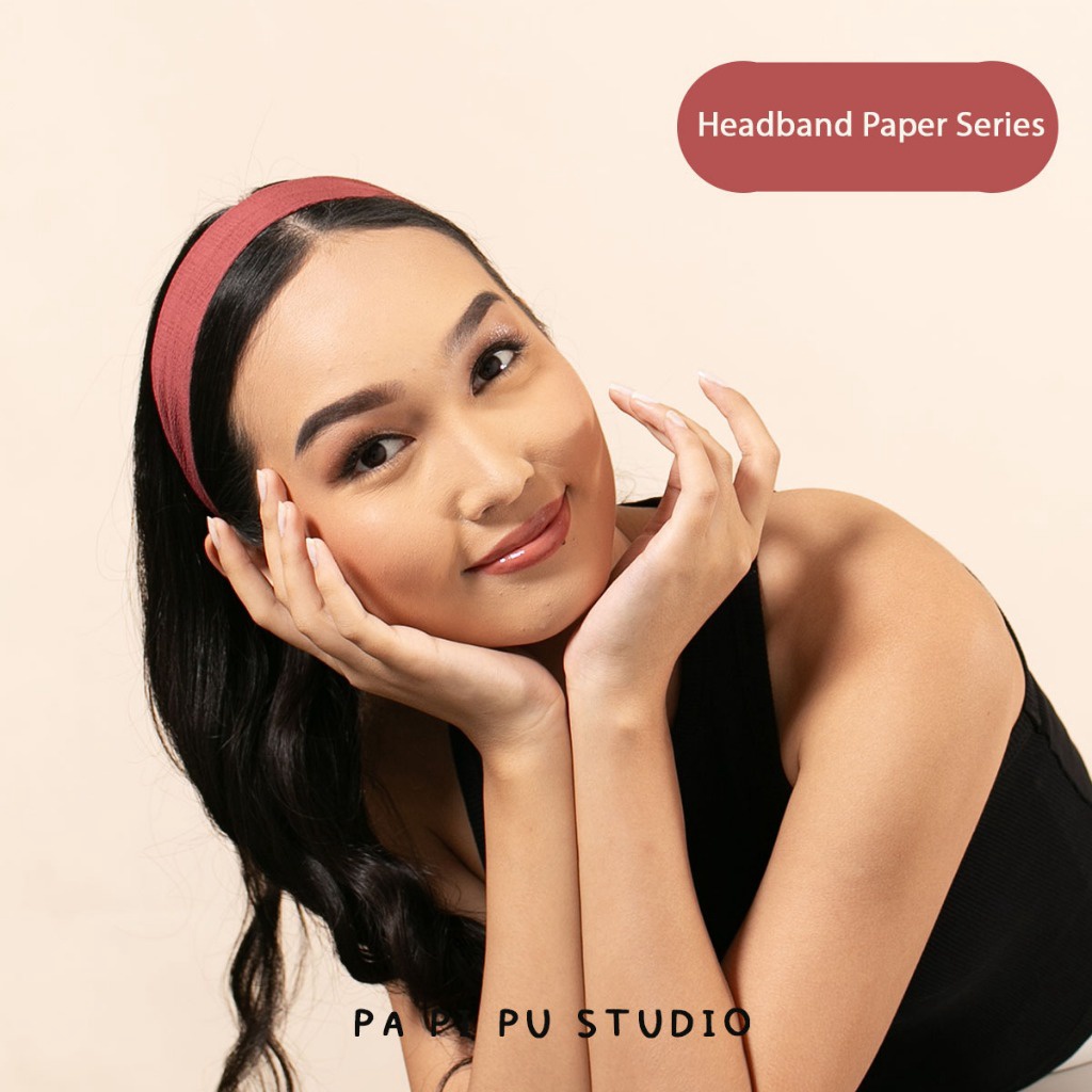 Jual Papipu studio Bando karet korea paper texture headband karet ...