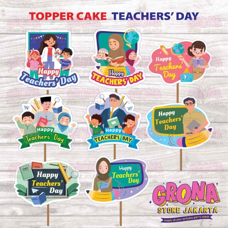 Jual HIASAN BUKET HARI GURU / TOPPER CAKE HARI GURU / HIASAN HARI GURU ...