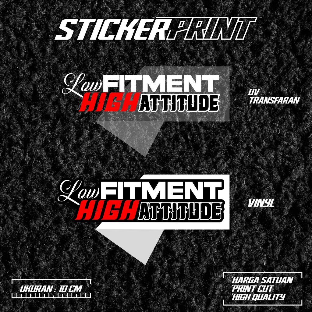 Jual Sticker Fitment High Team Stiker Motor Stiker Mobil Stiker Helm ...
