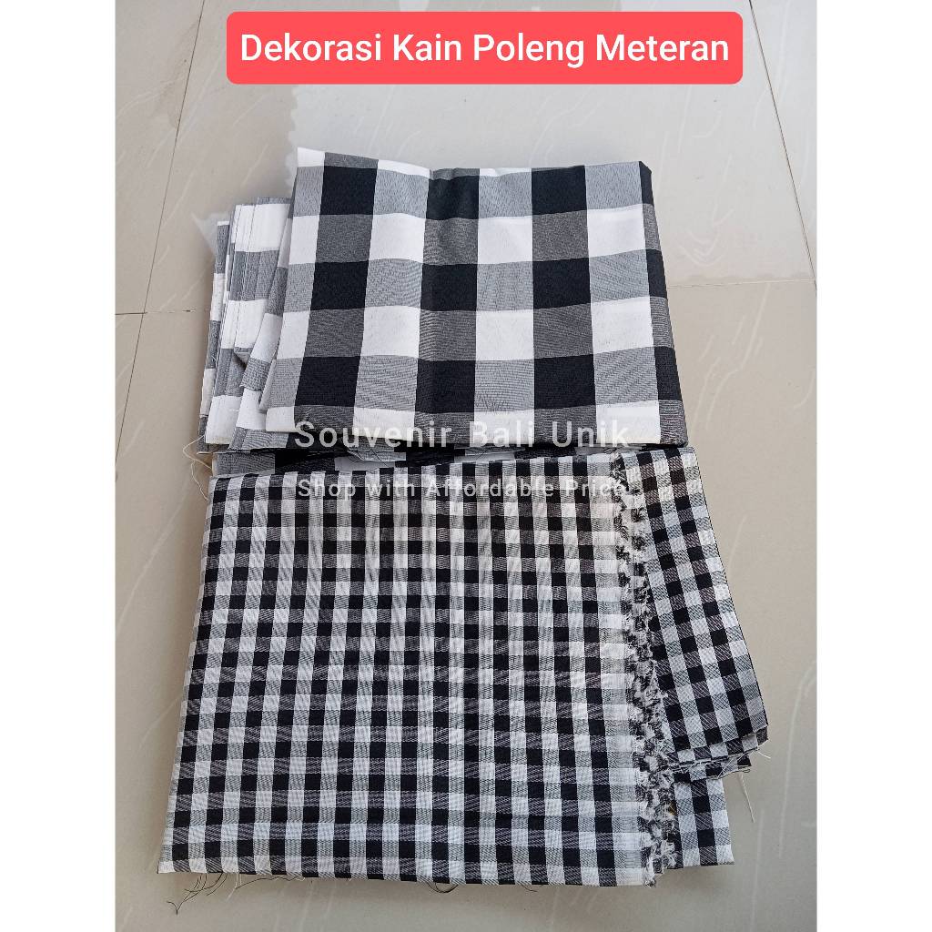 Jual Dekorasi Kain Meteran Poleng Hitam Putih Kotak Catur Hiasan Khas ...