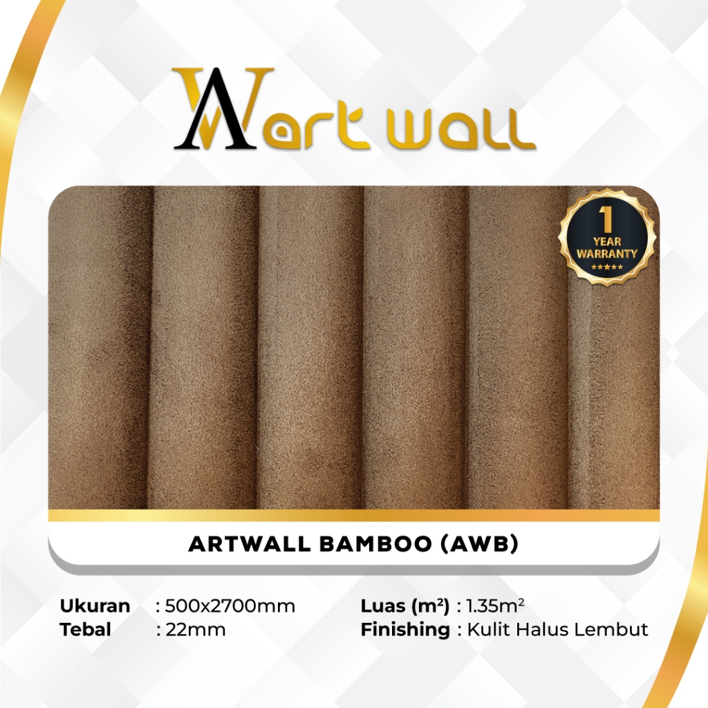 Jual Wallpaper Dinding Motif Bambu 3D Kulit Halus Tebal 22MM | Wall ...