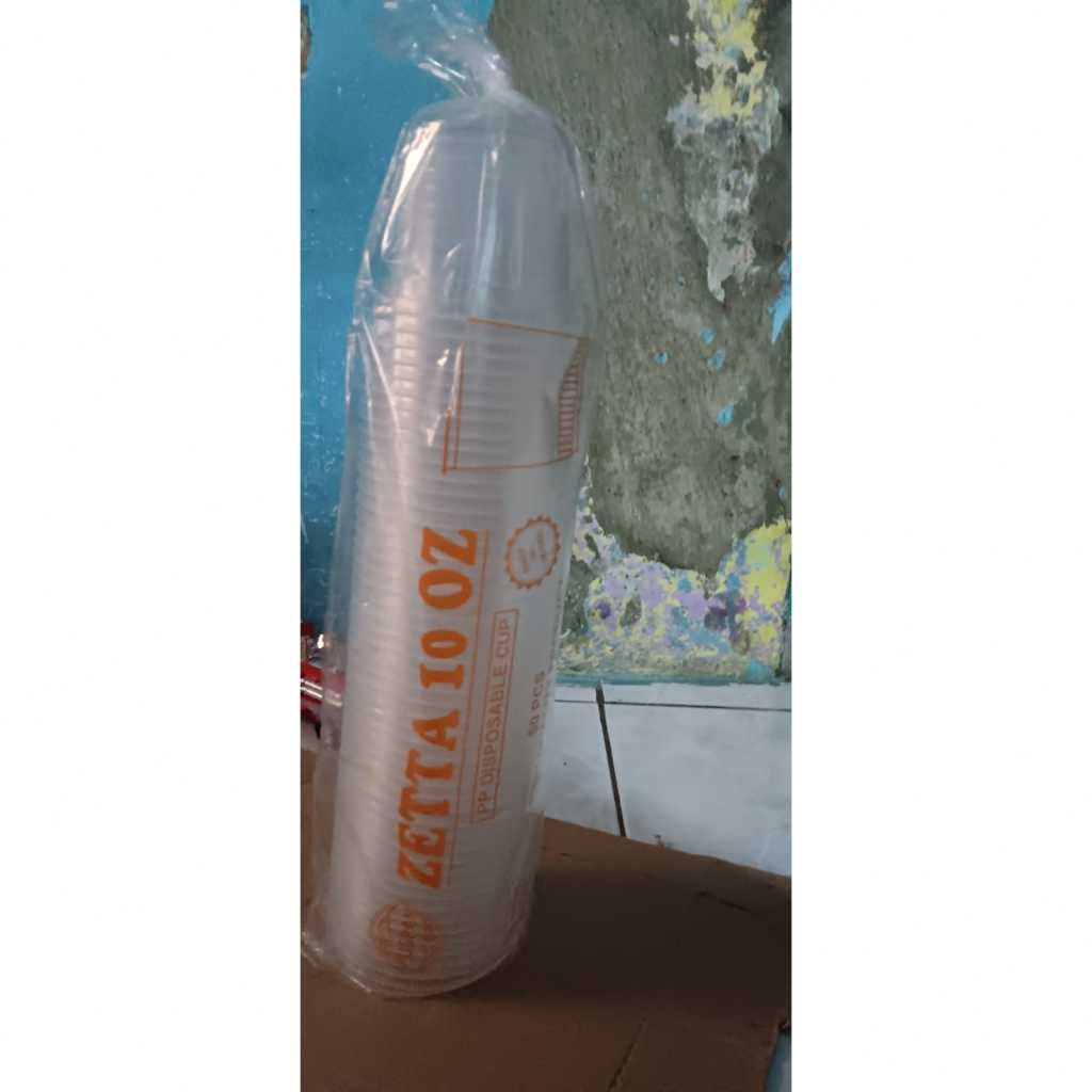 Jual Cup Plastik Minuman Jus Merk Puspan Zetta Ukuran 10 oz isi 50 pcs | Shopee Indonesia