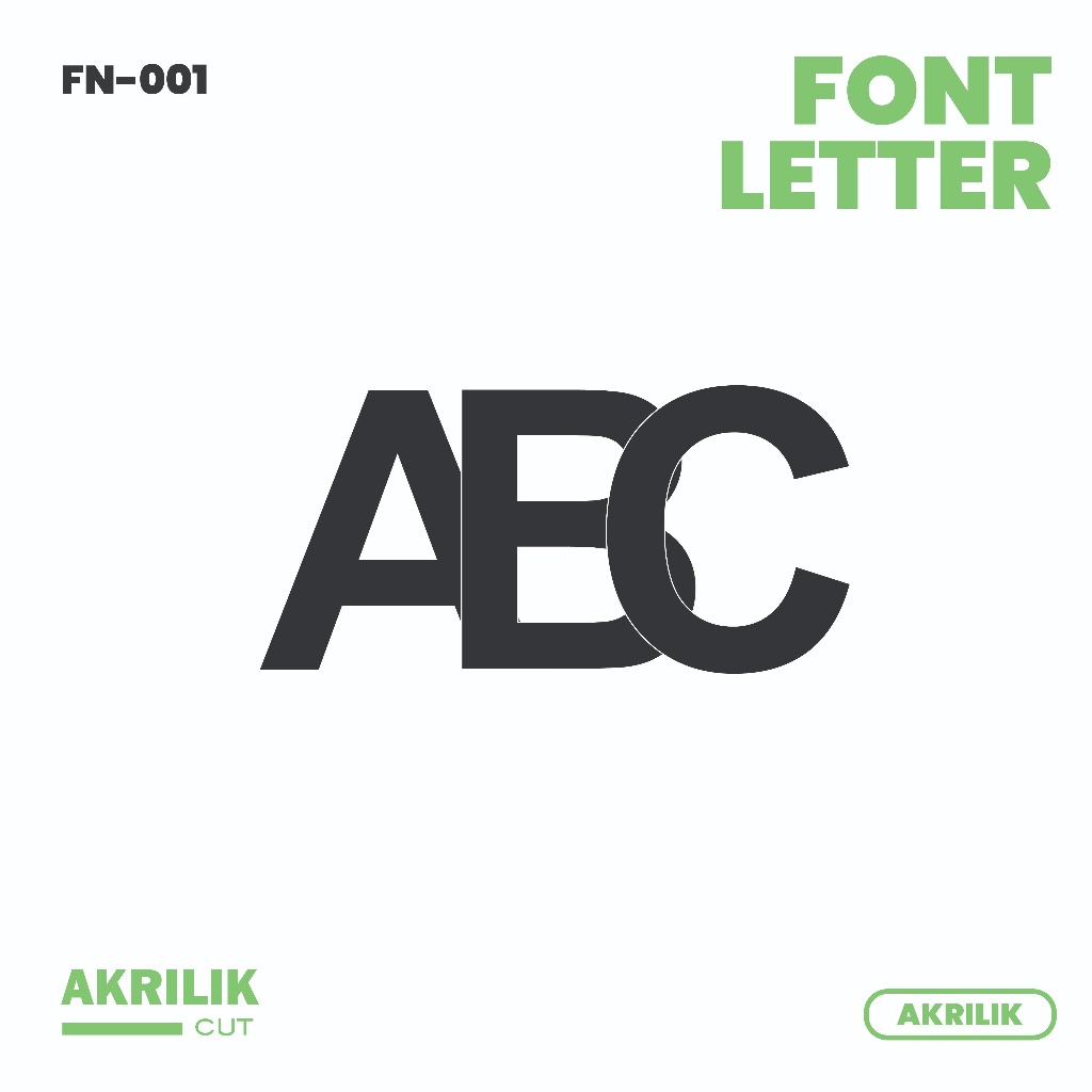 Jual Font Huruf Timbul Papan Dekorasi Arial Bold Sign Board Akrilik ...