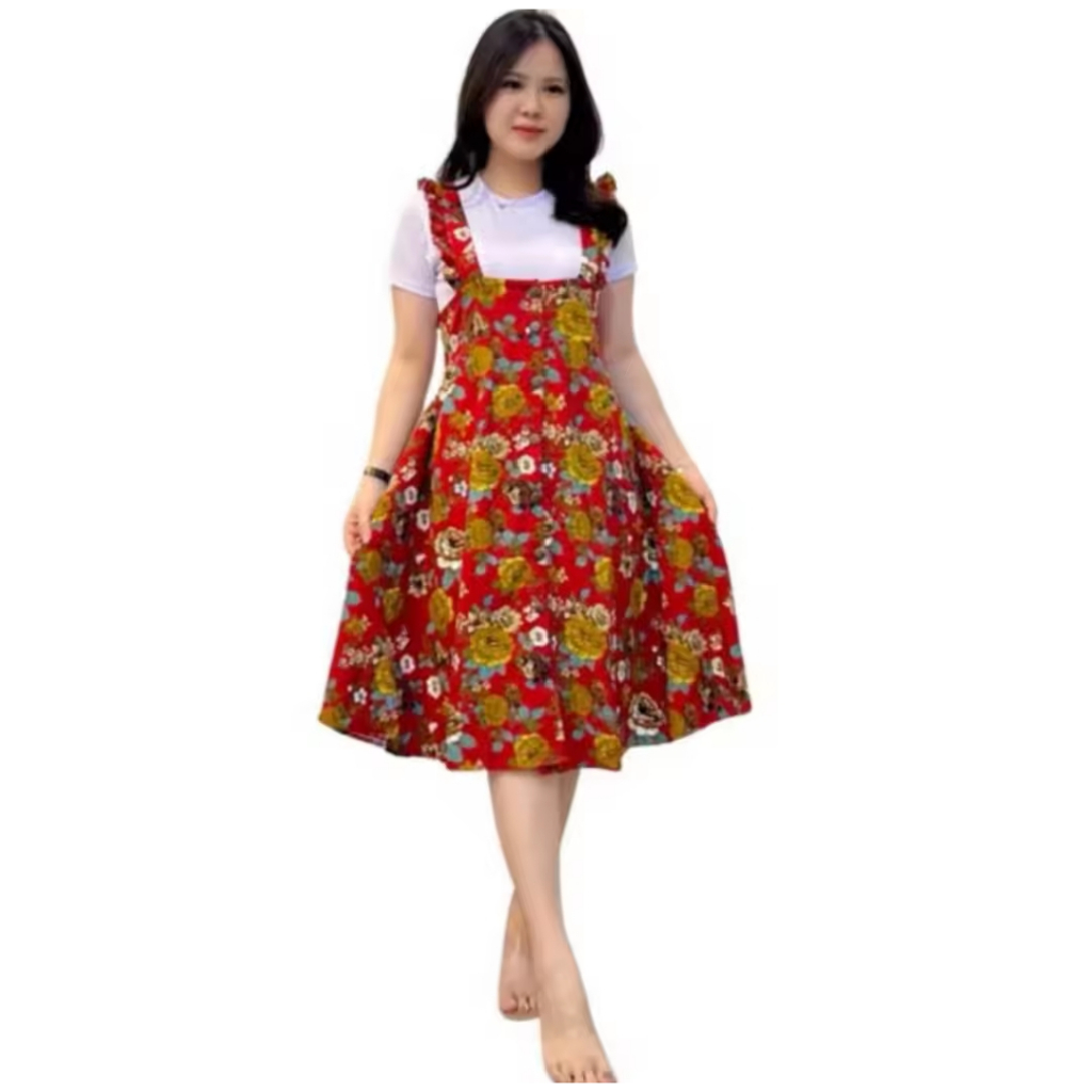 Jual TURUN HARGA OVERALL MOTIF BUNGA TERLARIS | Shopee Indonesia