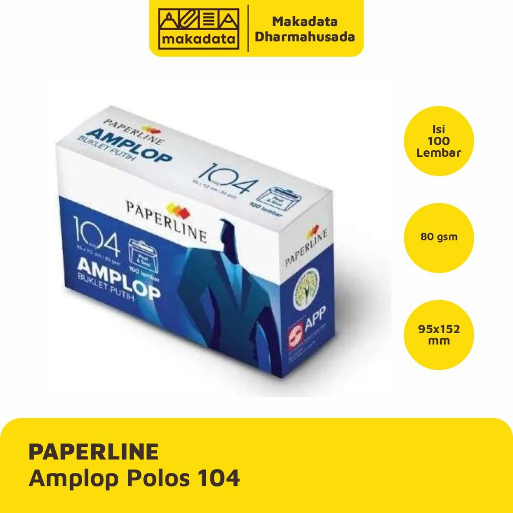 Jual ENVELOPE | AMPLOP PAPERLINE T/P 104 POLOS (1 PAK) | Shopee Indonesia