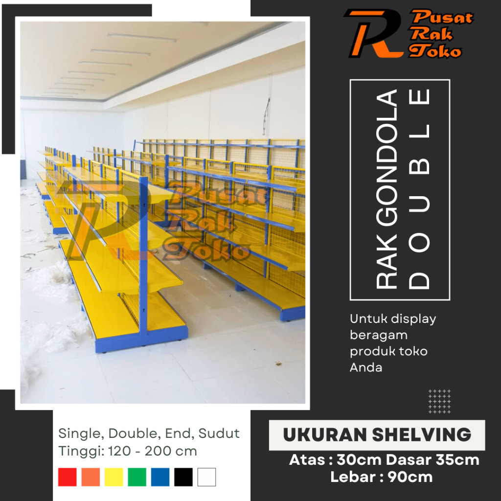 Jual RAK BESI / RAK GONDOLA DOUBLE KOKOH DAN KUAT | Shopee Indonesia