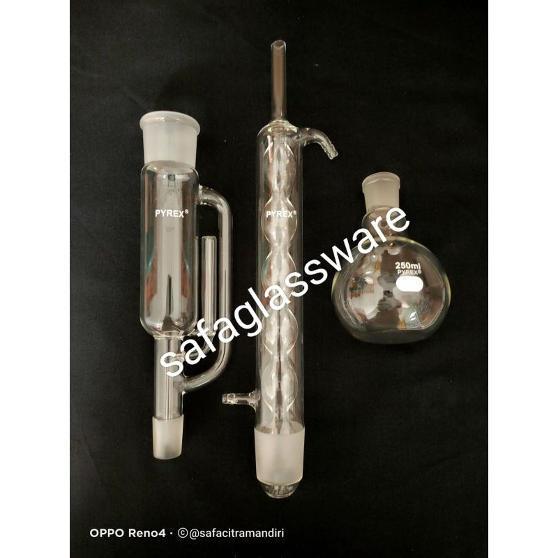Jual Soxhlet Extractor 250ml/Set Soxhlet Extractor 250ml Pyrex | Shopee ...