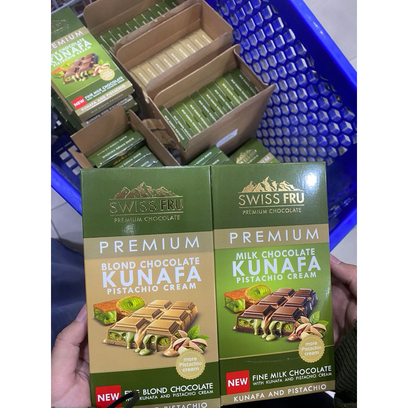 Jual Premium chocolate kunafa milk pistachio coklat viral dubai | Shopee Indonesia