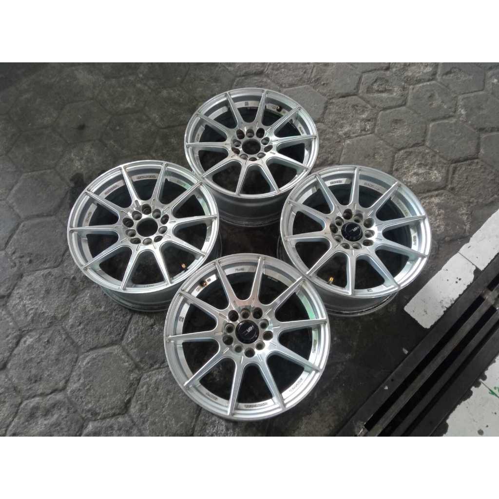 Jual VELG MOBIL BEKAS RACING HSR RAI S2 RING 16 LEBAR 7 PCD 5X100 5X114 S/P BUAT INOVA CIVIC BRV ...