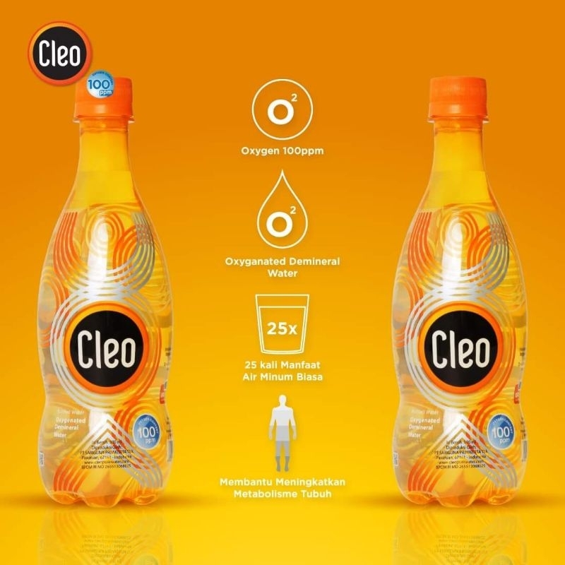 Jual CLEO OXYGEN 100PPM 1 dus isi 24botol | Shopee Indonesia