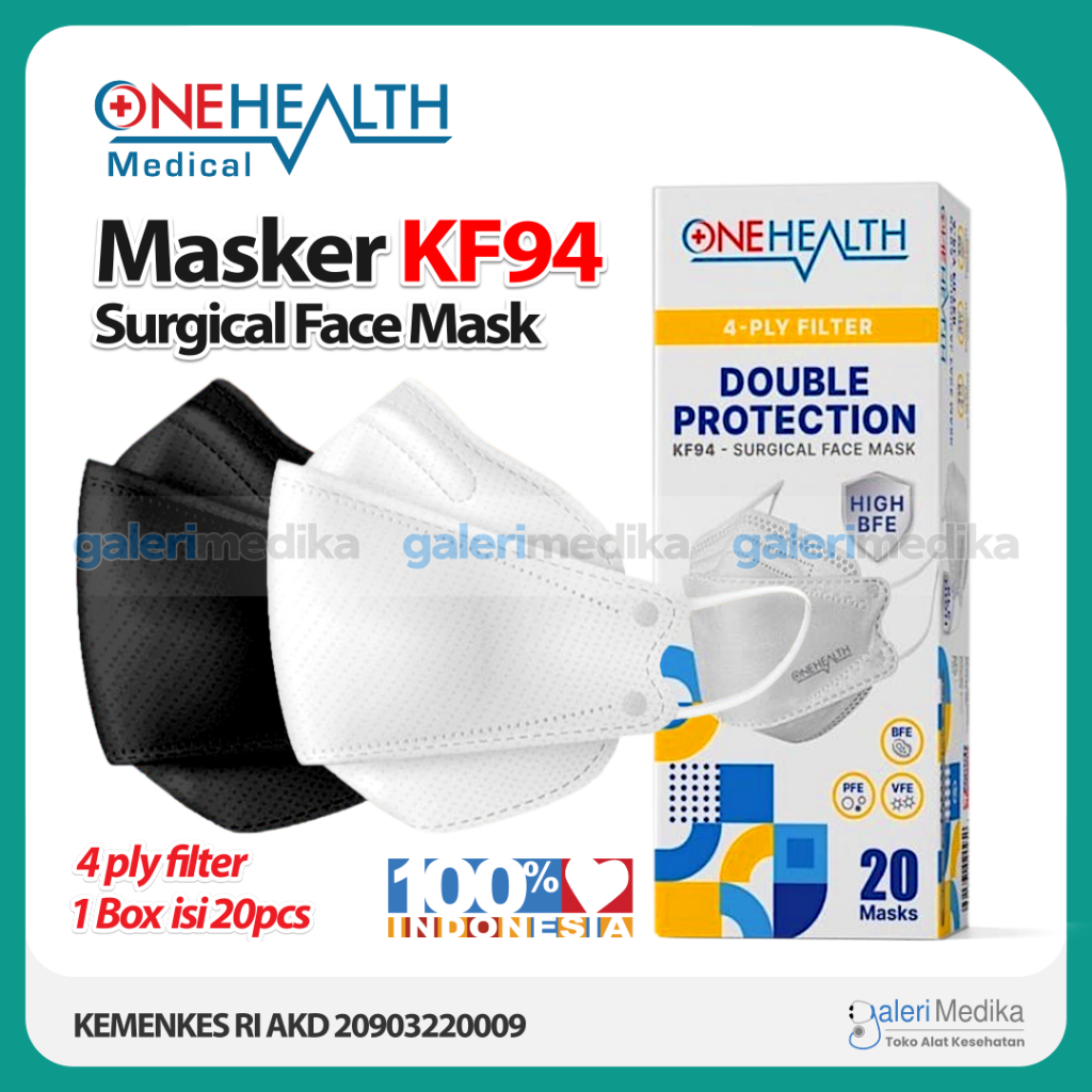 Jual Masker KF94 OneHealth Surgical Face Mask / Masker 4 ply Filter ...