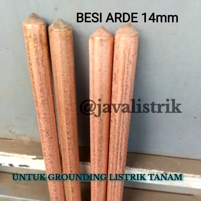 Jual BESI ARDE 14mm BATANG BESI 1.4meter GROUND ROOD UNTUK GROUNDING ...