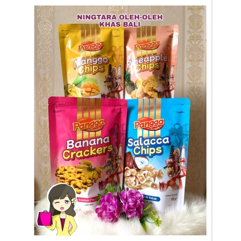Jual PANGGA CHIPS CRAKERS BANANA MANGO PINAPPLE SALACCA (KERIPIK RAMBAK PISANG MANGGA NANAS ...