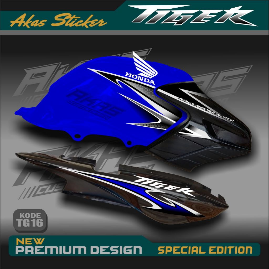 Jual Striping Tiger Variasi PnP Tangki Biru Kode TG16 | Shopee Indonesia