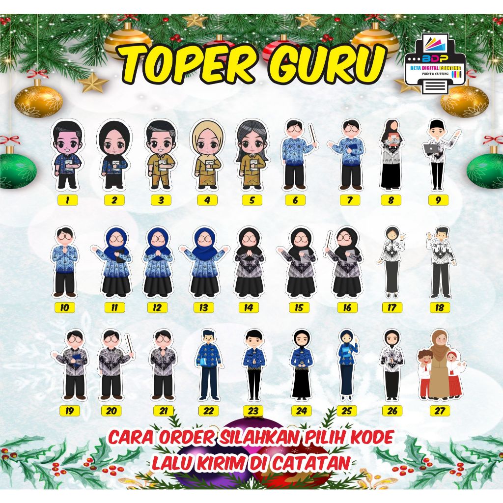 Jual Topper Guru / Hari Guru / Hari Guru Nasional / Hiasan Guru ...