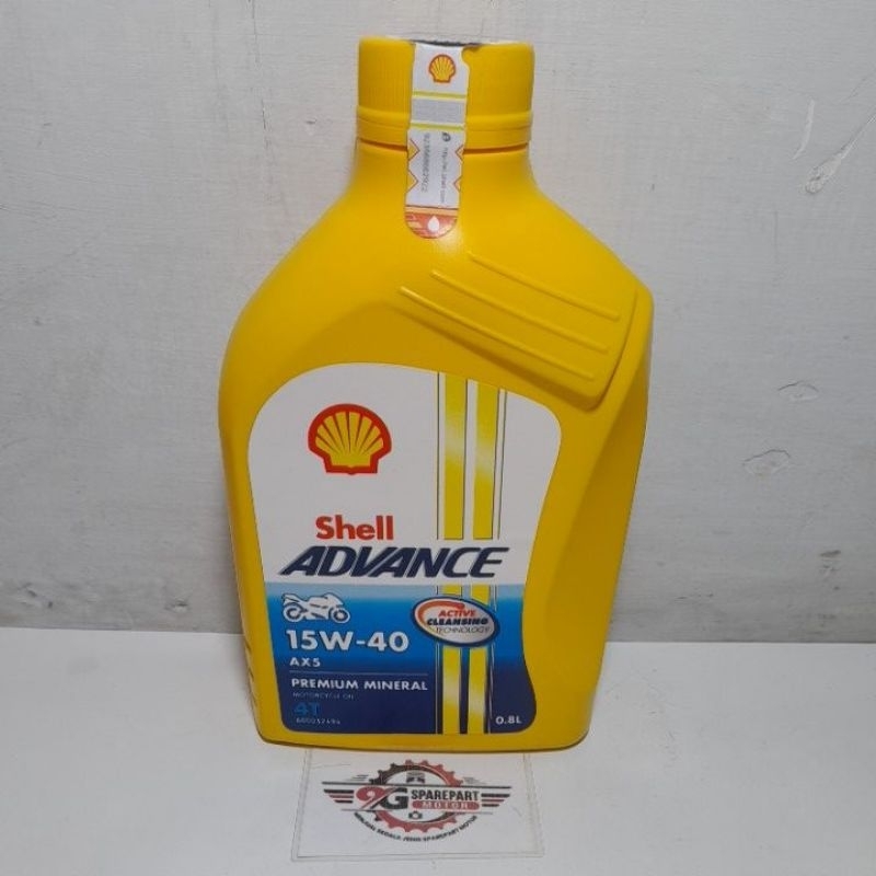 Jual Oli Shell Advance AX5 15W-40 4T 0,8L | Shopee Indonesia