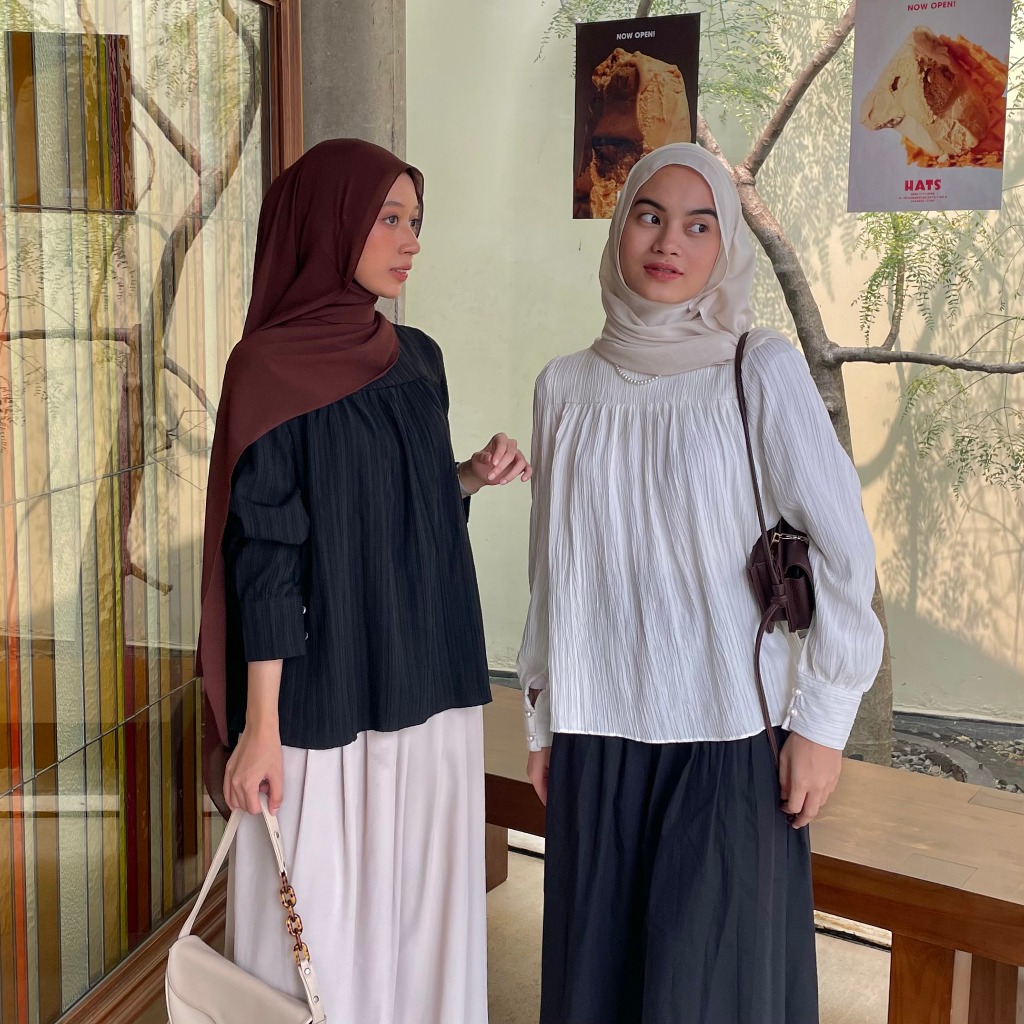 Jual DEAR SERA - PAULA Blouse | Blouse Crinkle Daily | Shopee Indonesia