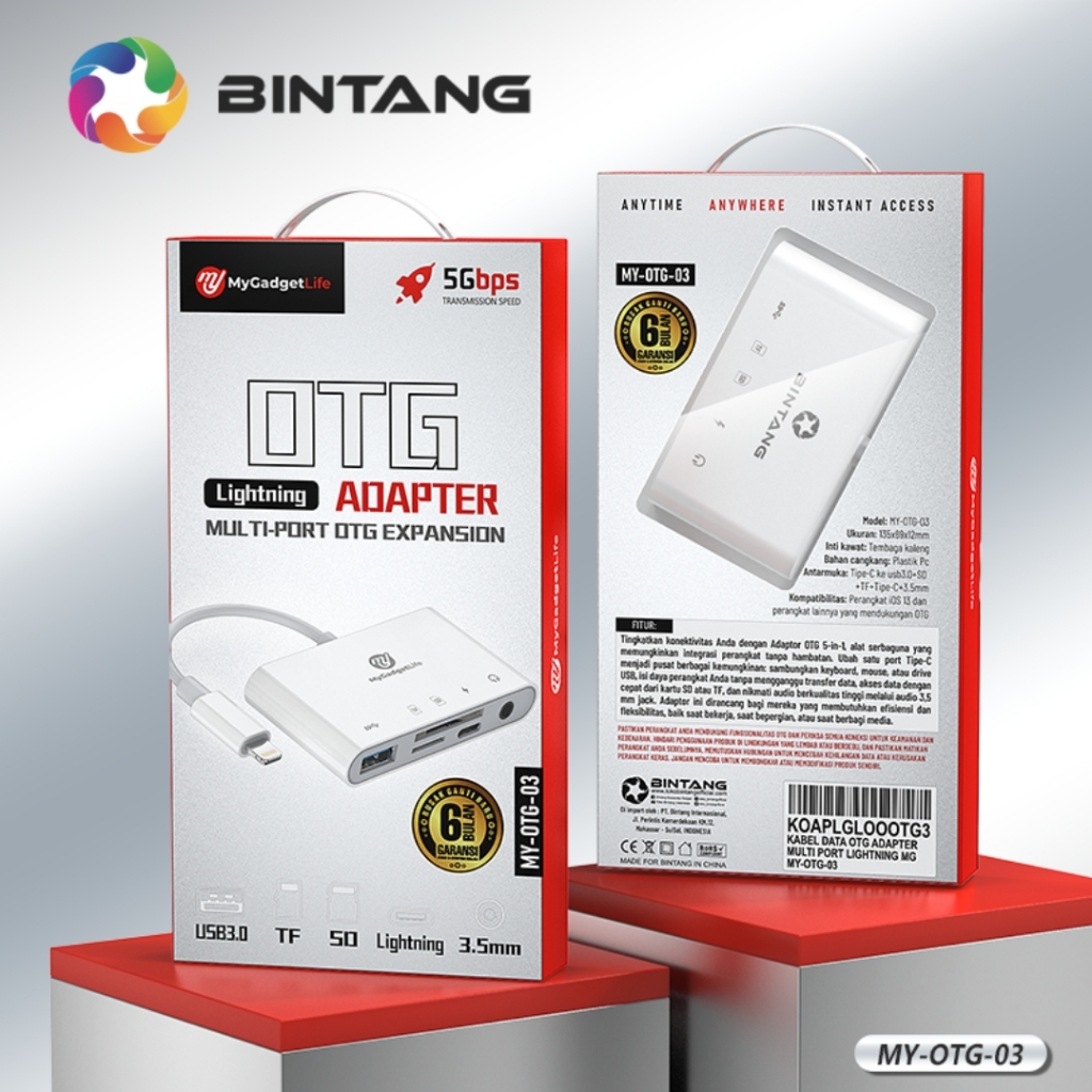 Jual KABEL DATA OTG ADAPTER MULTI PORT LGHTNG MG MY-OTG-03 | Shopee ...