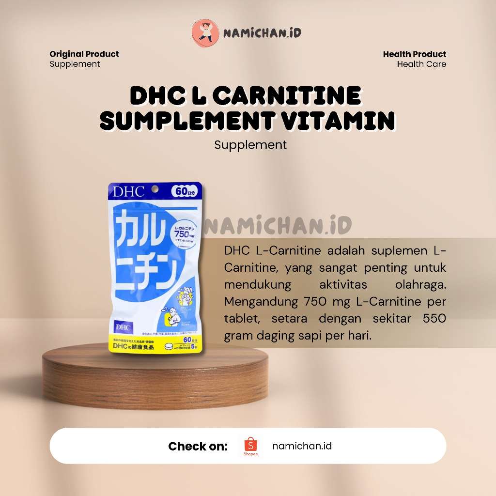 Jual [ PO Japan Oktober 2025 ] DHC L Carnitine Sumplement Vitamin Original Jepang 60 days | DHC ...