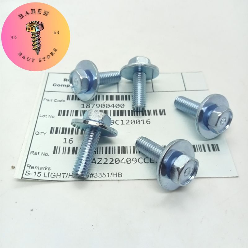 Jual BAUT 10 M6 × 20 RING BAUD ORIGINAL KUNCI 10 PANJANG 2CM BBS ...