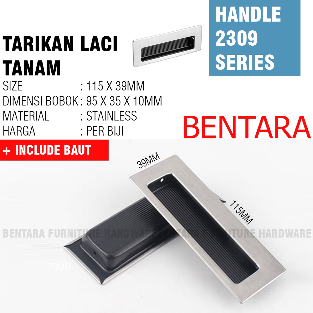Jual TS-2309 TARIKAN LACI TANAM STAINLESS - BLACK HITAM - HANDLE PINTU LEMARI DRAWER | Shopee ...