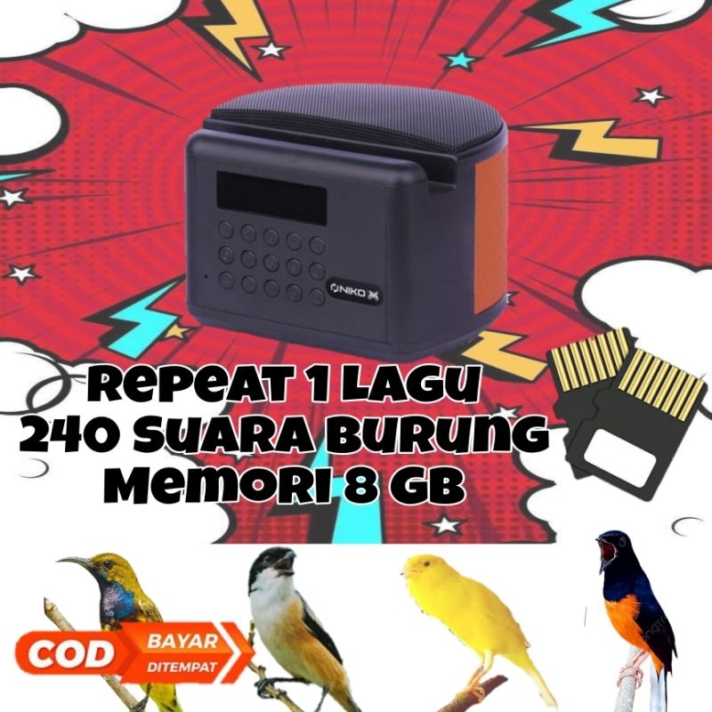 Jual masteran burung audio mp3 + memori( bisa repeat )350 suara burung ...