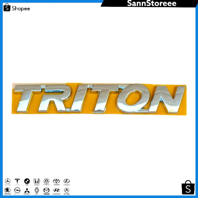 Jual Emblem Tulisan Triton Chrome Original/Logo Emblem Tulisan Triton ...
