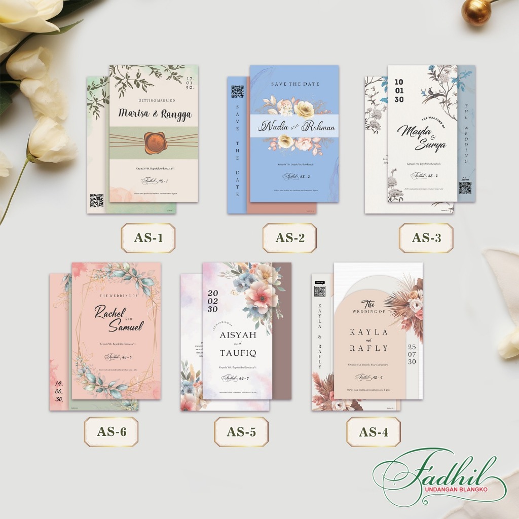 Jual Blangko Undangan Fadhil AMELIA SERIES 03 | AS 03 (Free File ...