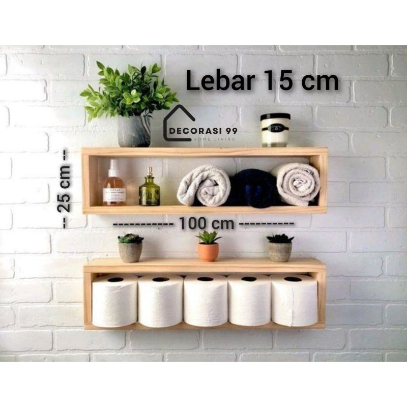 Jual Rak kotak Persegi Panjang, Lebar 15 , Tinggi Luar 25 cm, Panjang ...