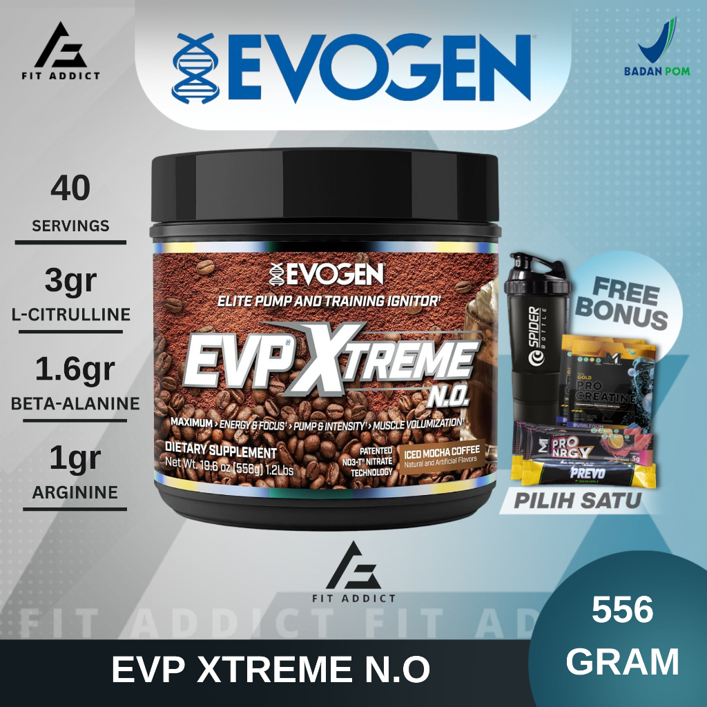 Jual Evogen EVP Extreme 40 Serving Pre Workout Preworkout Pwo EVP Xtreme Maximum Pump | Shopee ...