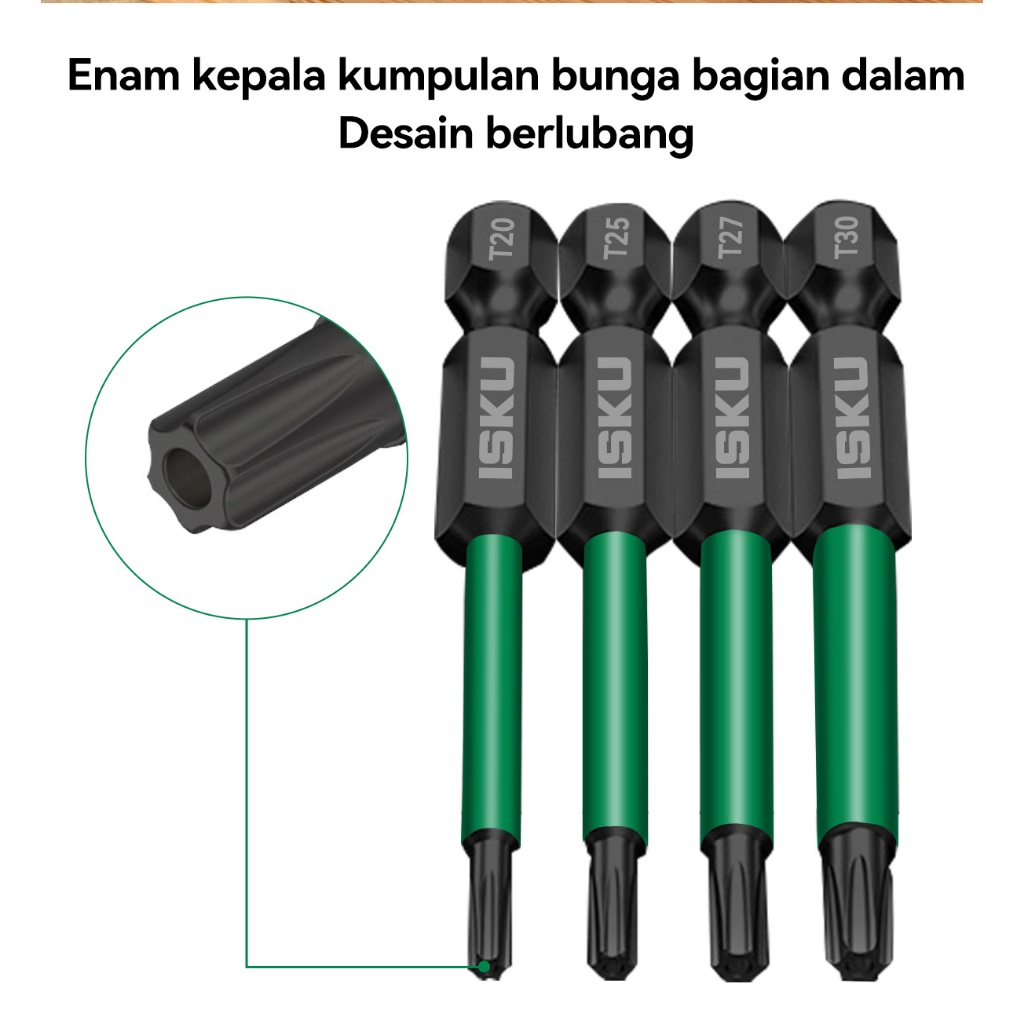 Jual ISKU Mata Obeng Magnetic kunci L Hex Key Baja S2 Set 8 pcs & Star ...